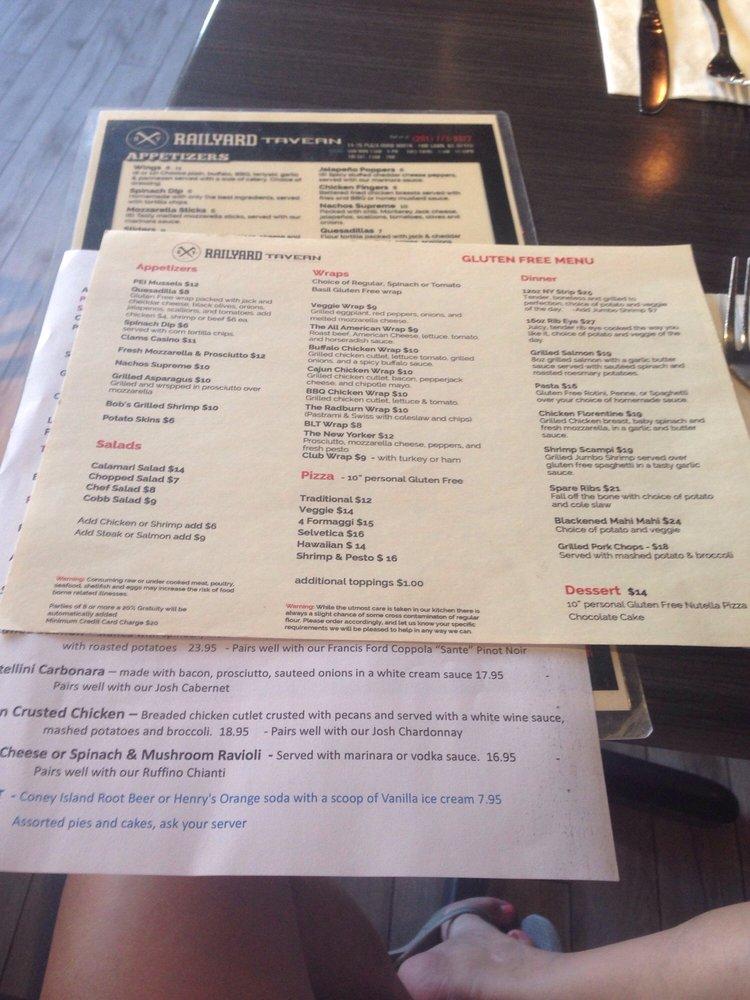 Carta del pub y bar The Railyard Tavern, Fair Lawn