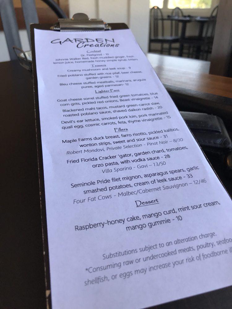 Menu at Backwoods Crossing pub & bar, Tallahassee
