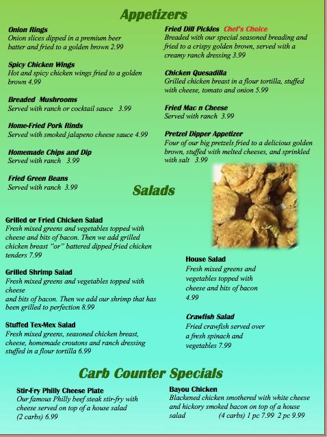 Menu at The Front Porch restaurant, Marion, 914 S Main St