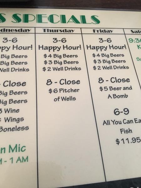 Menu at Boozie's Bar & Grill, Davenport