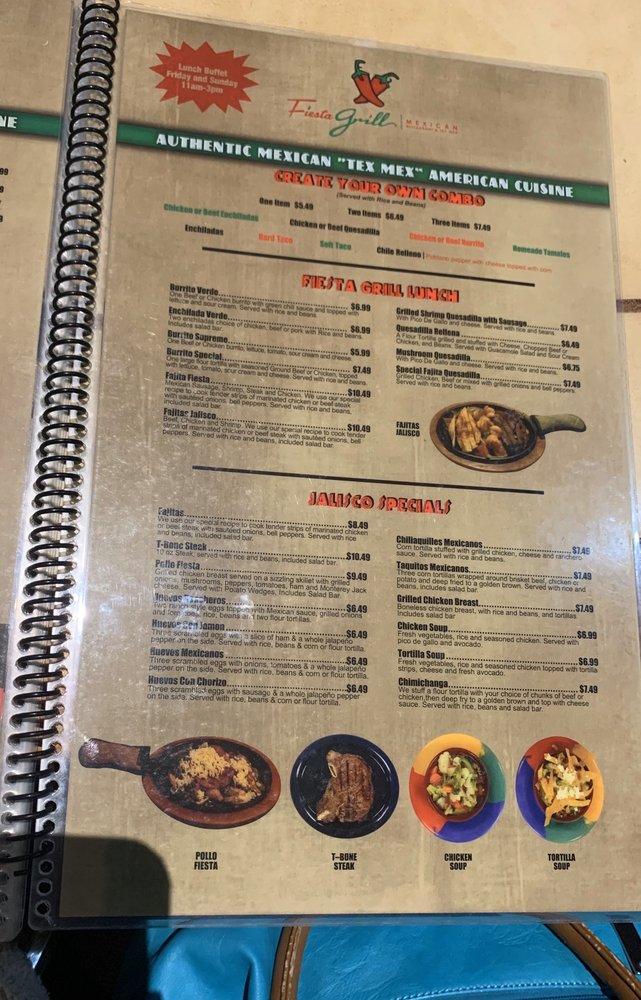 Menu at Fiesta Grill Mexican restaurant & Tex-Mex, Ripley