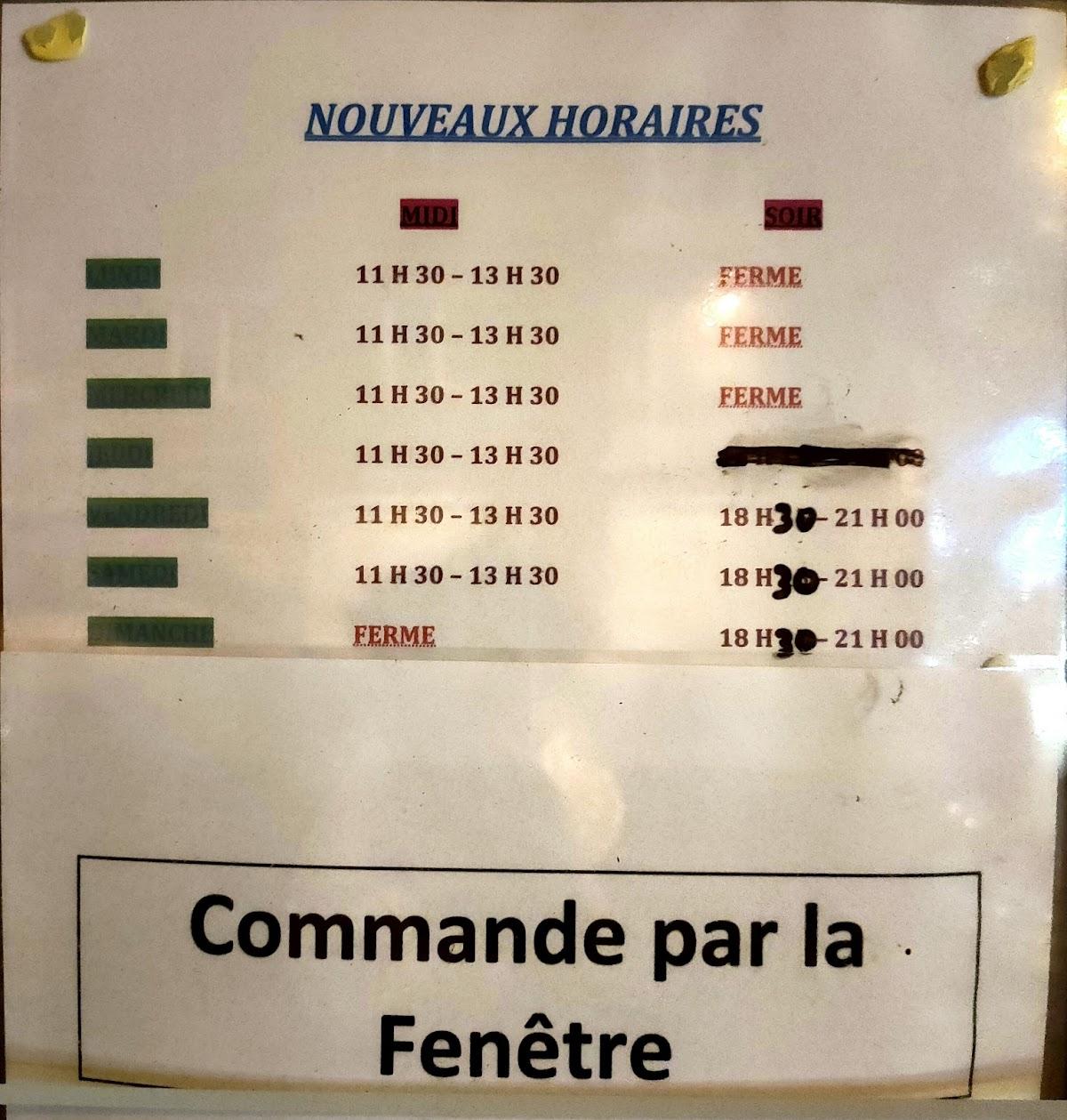 Menu au Friterie chez Fred restaurant, Dunkerque