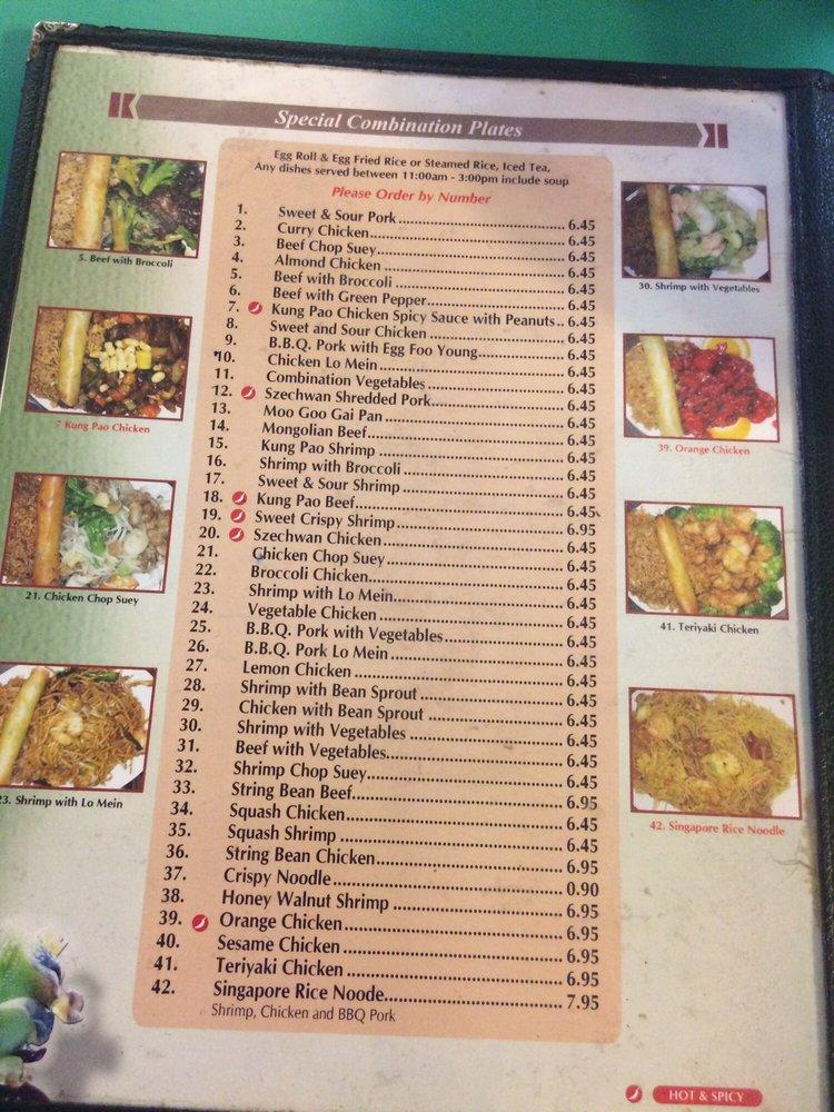 Menu at Kowloon Chinese Restaurant, Indio