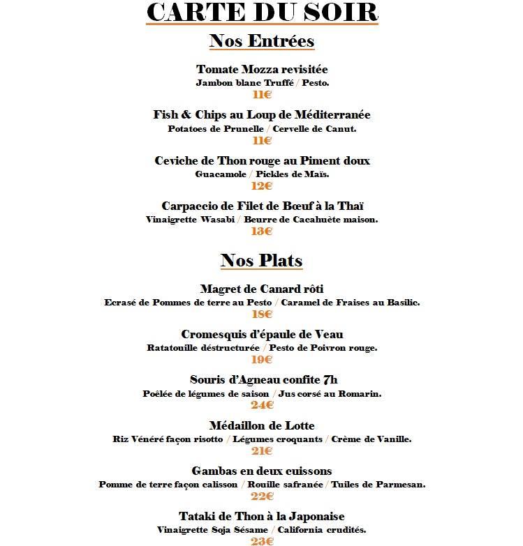 Menu au L'incontournable restaurant, Aix-en-Provence