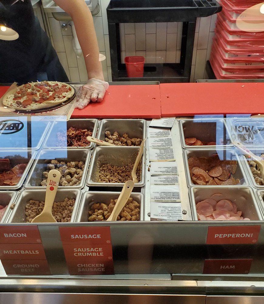 Menu at Rapid Fired Pizza pizzeria, Universal City