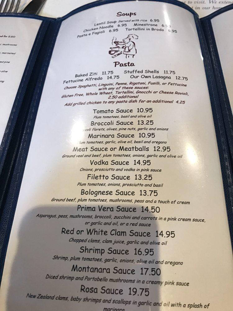 Menu at King Umberto pizzeria, Elmont