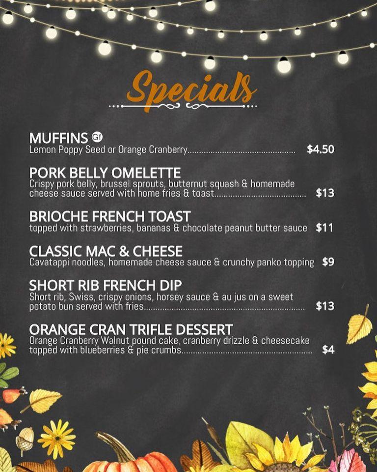 Menu at Sammy’s Bullfrog Cafe, Harleysville