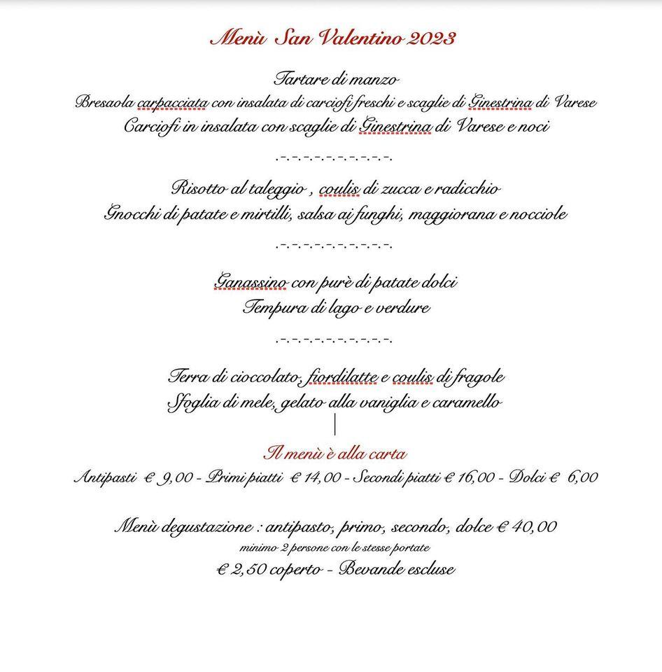 Menu da Tenuta Tovaglieri di Tovaglieri Giuliana ristorante, Golasecca