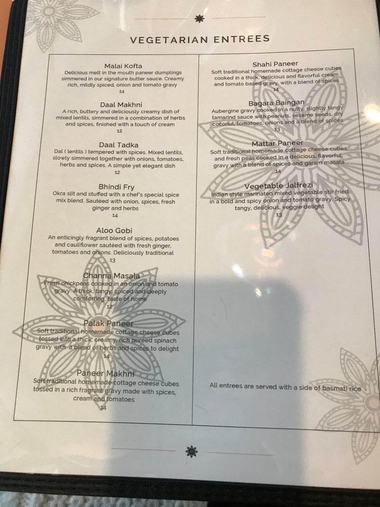 Menu at Amber Spice restaurant, Laurel