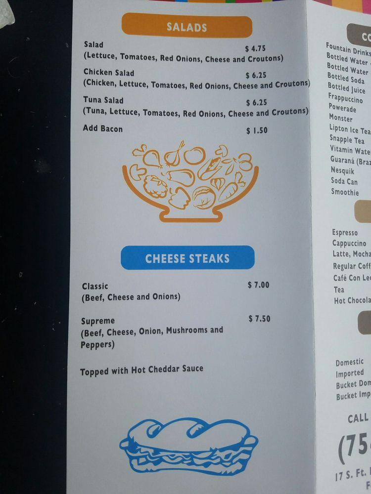 Menu at Beach Cafe & pizza, Fort Lauderdale, 17 S Fort Lauderdale Beach ...