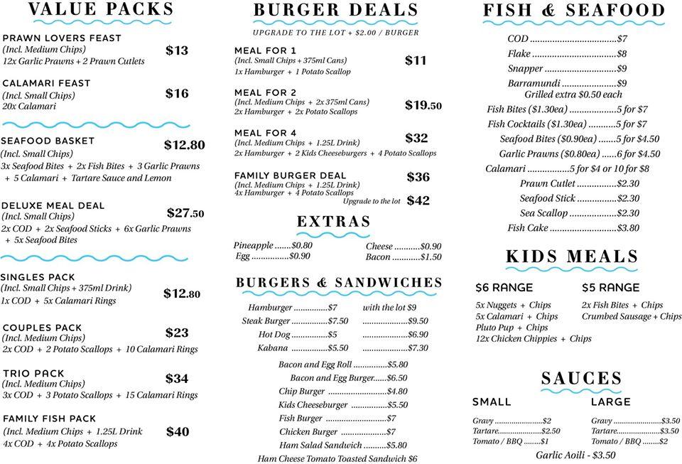 Menu at Boronia Hot Chip fast food, Boronia Heights, 11/90 Parklands Dr
