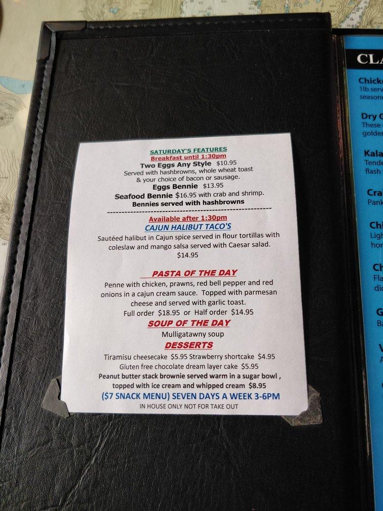 Menu at Gillnetter Pub, Port Coquitlam, Argue St