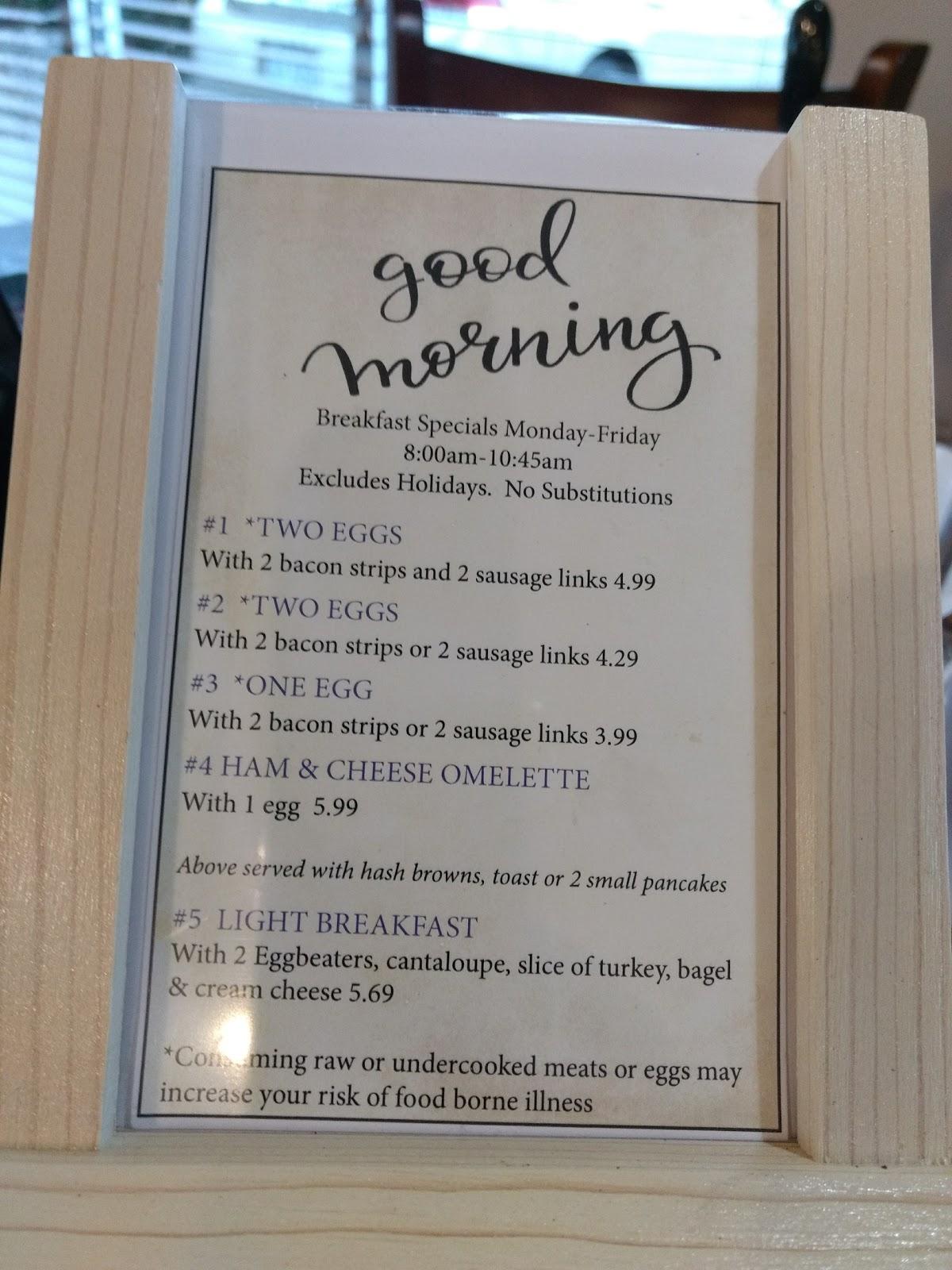 Menu at Valley’s Breakfast and Bistro restaurant, Flint