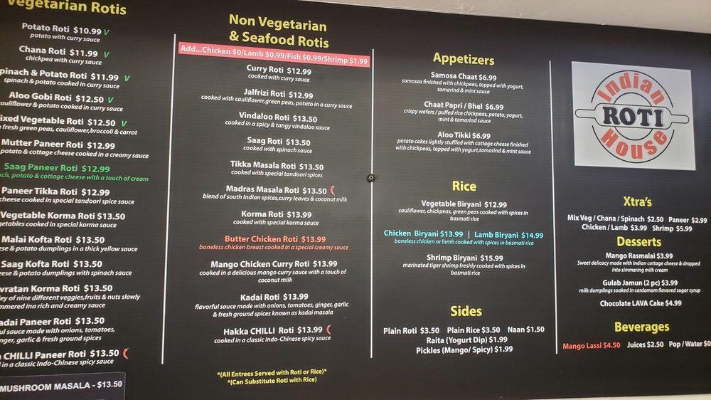 Menu at Indian Roti House Indian Dosa House restaurant, Toronto, 256 ...