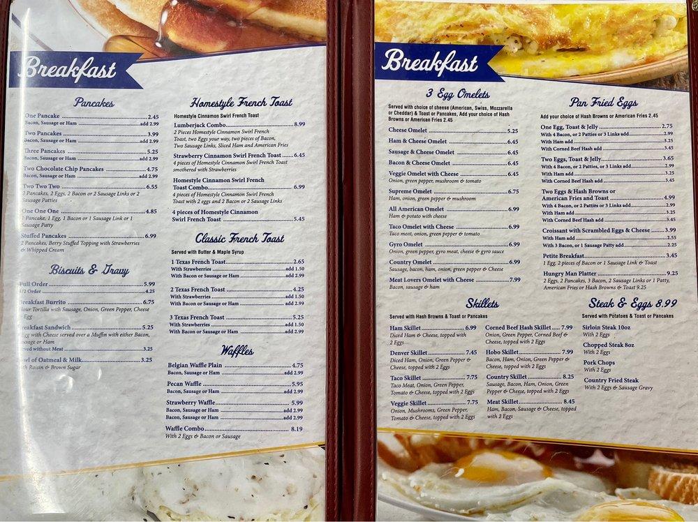 Menu at Two Rivers Family Restaurant, Two Rivers