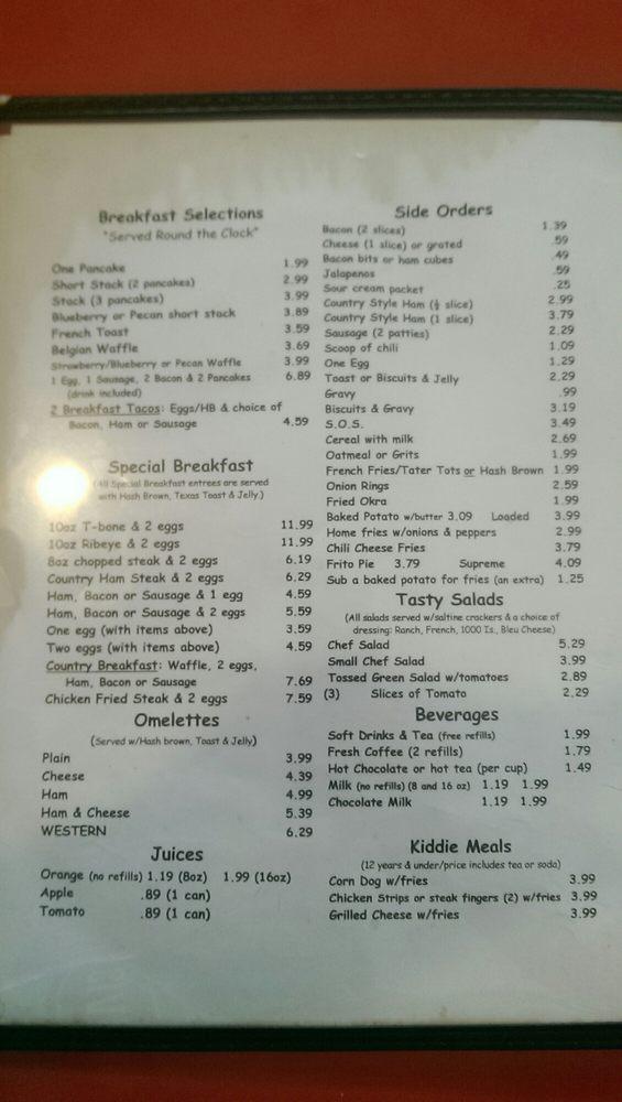 Menu at Bill's Grill BBQ, Temple