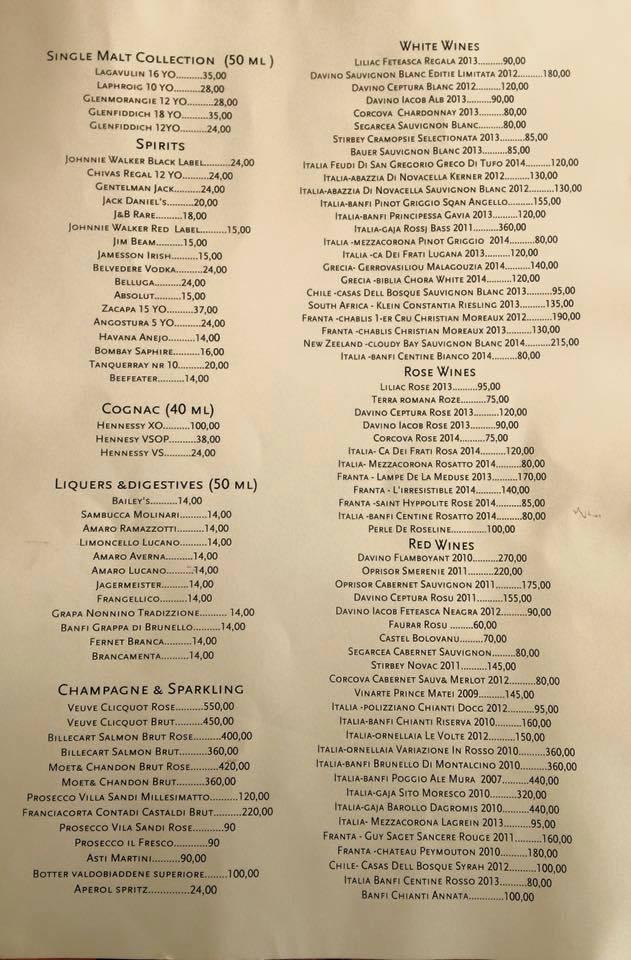 Speisekarte von Bocca - Italian Gastronomy, Bukarest, Strada Virgil ...