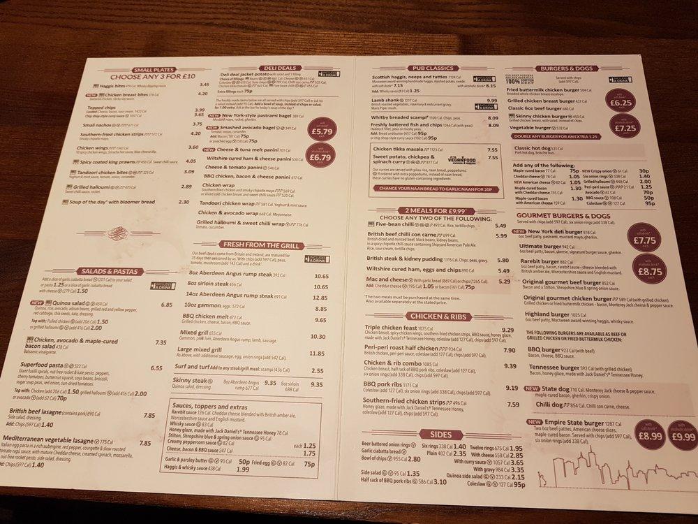 Menu at The Corryvreckan - JD Wetherspoon pub & bar, Oban