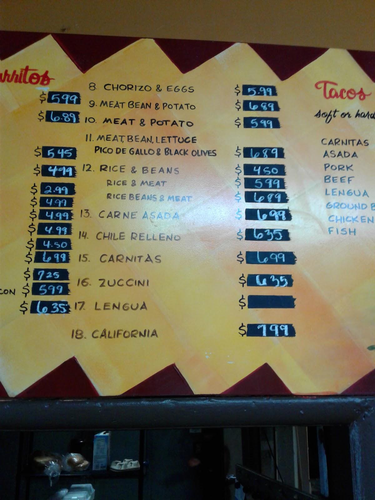 Menu at Plata's Mexican Food restaurant, Barstow, 25569 Main St