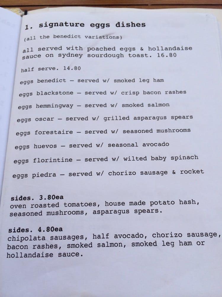 Menu at Nice Cafe at Nelson Bay, Nelson Bay