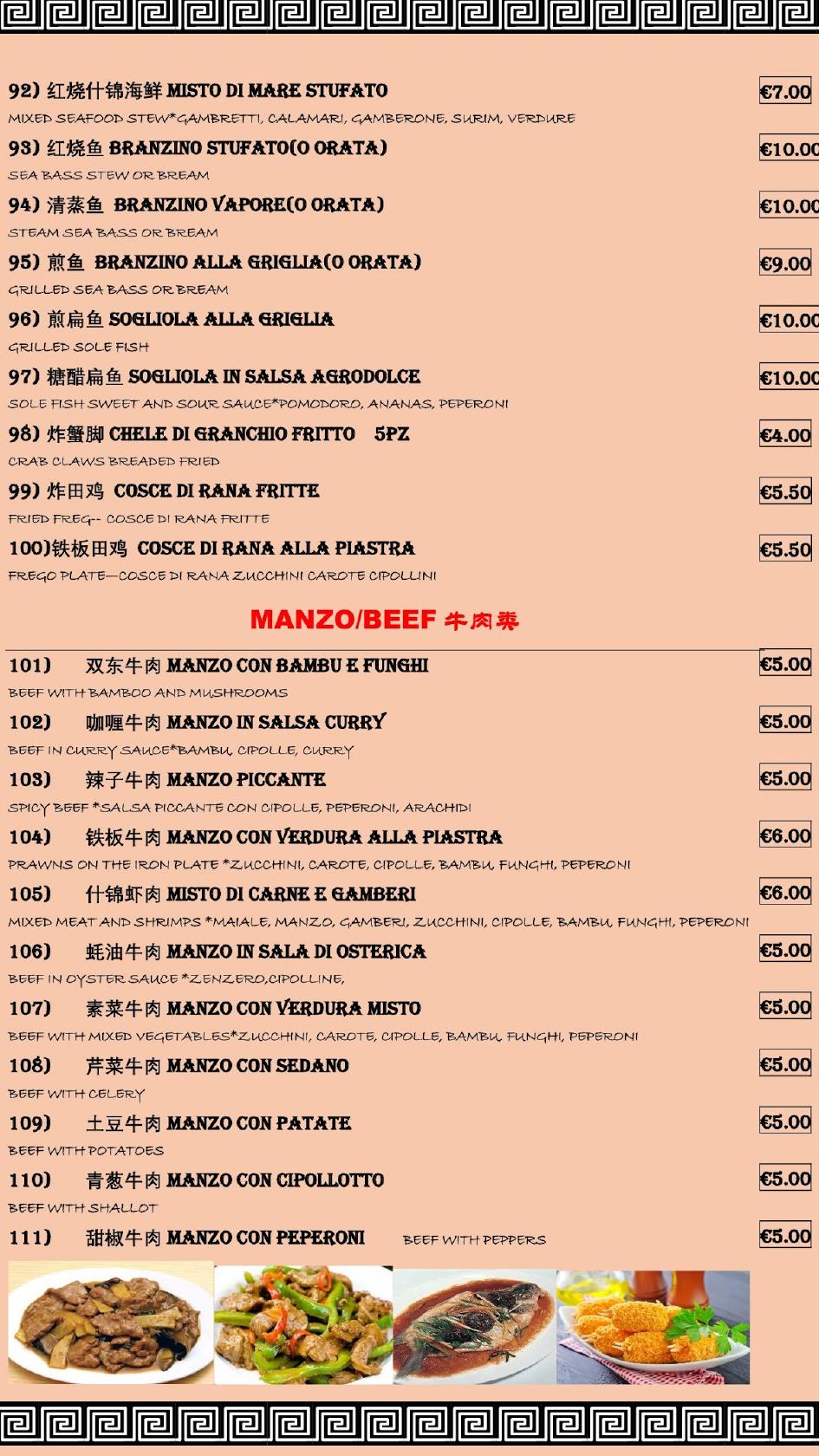 Menu da Yi Sushi ristorante, Sestri Levante
