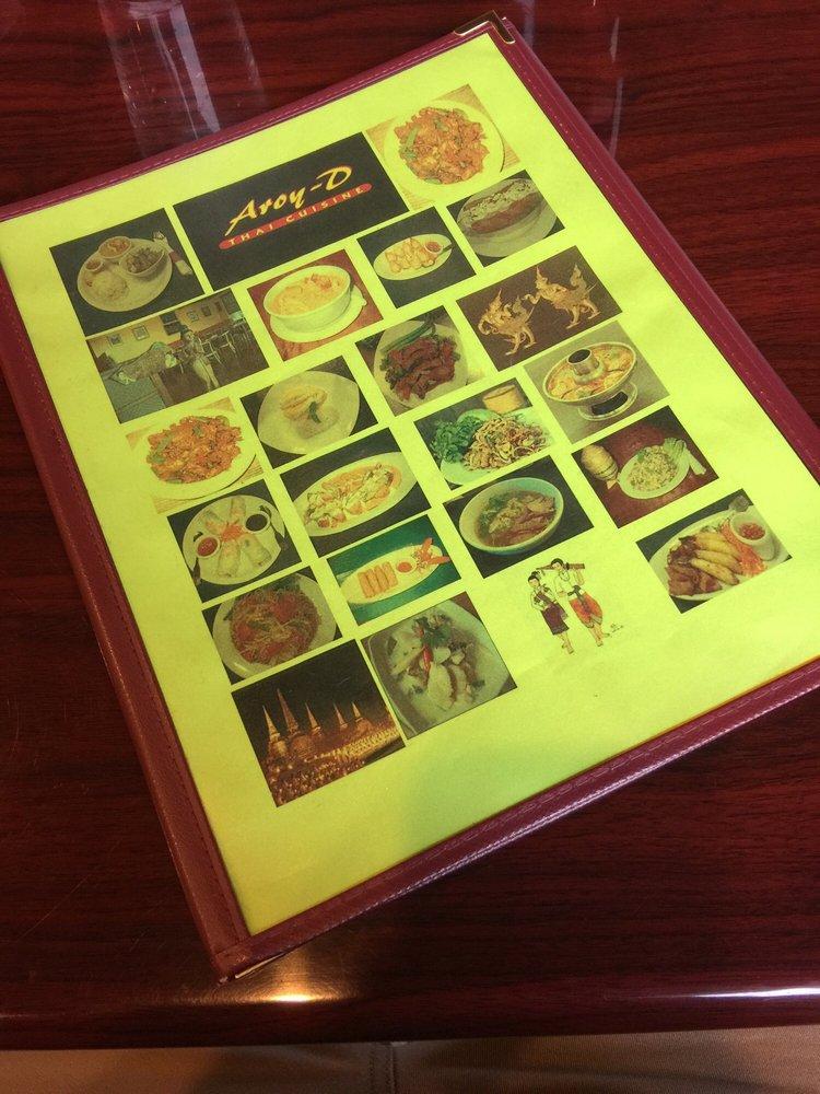 Menu at Aroy-D Thai Cuisine restaurant, Ogden