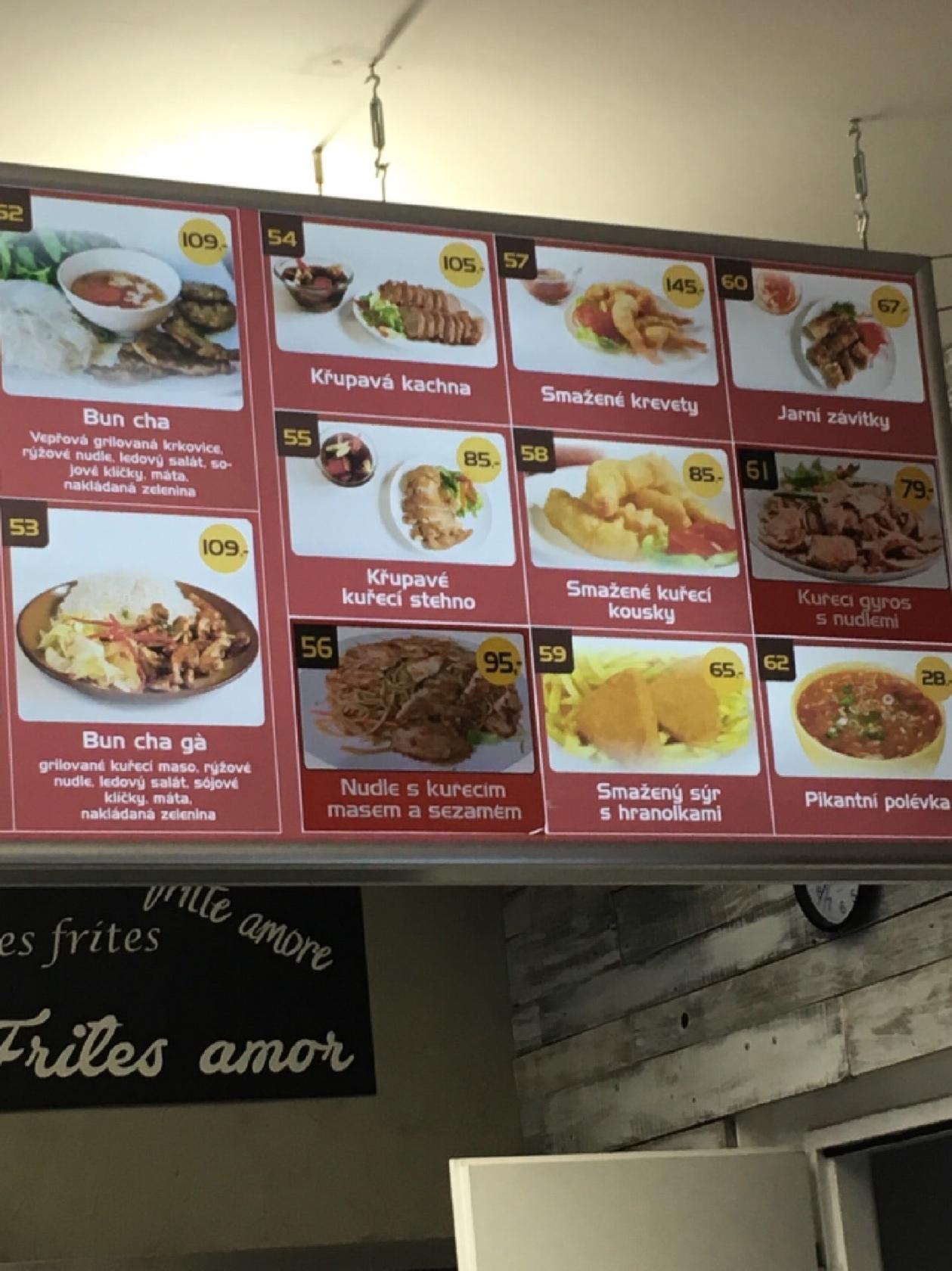 Menu at Bistro Ha Long restaurant, Ostrava