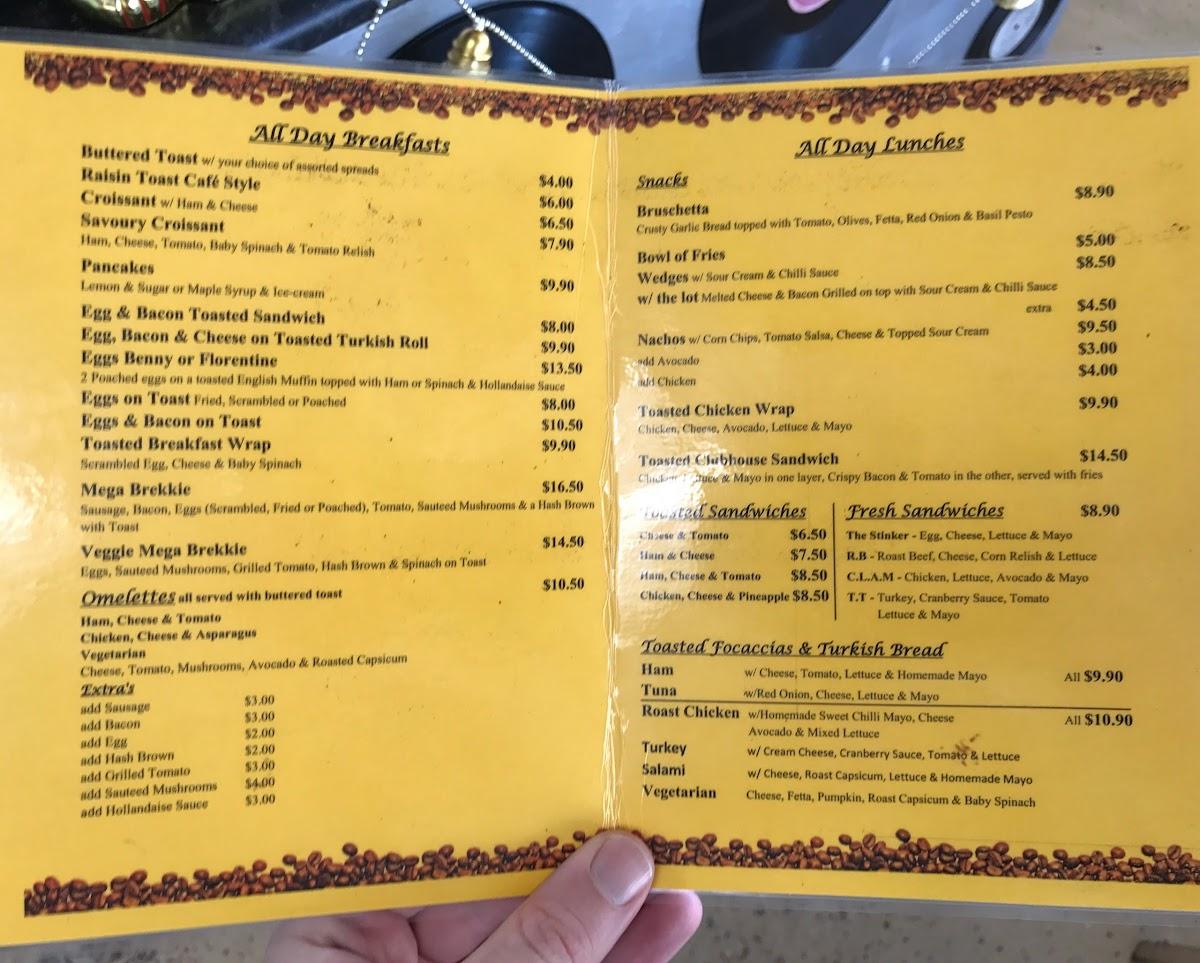 Menu at Haz Beans Cafe, Para Vista
