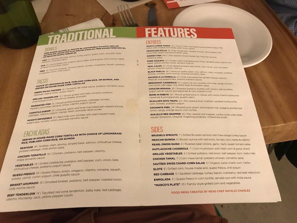 Menu at Hugo's Invitados pub & bar, Irving