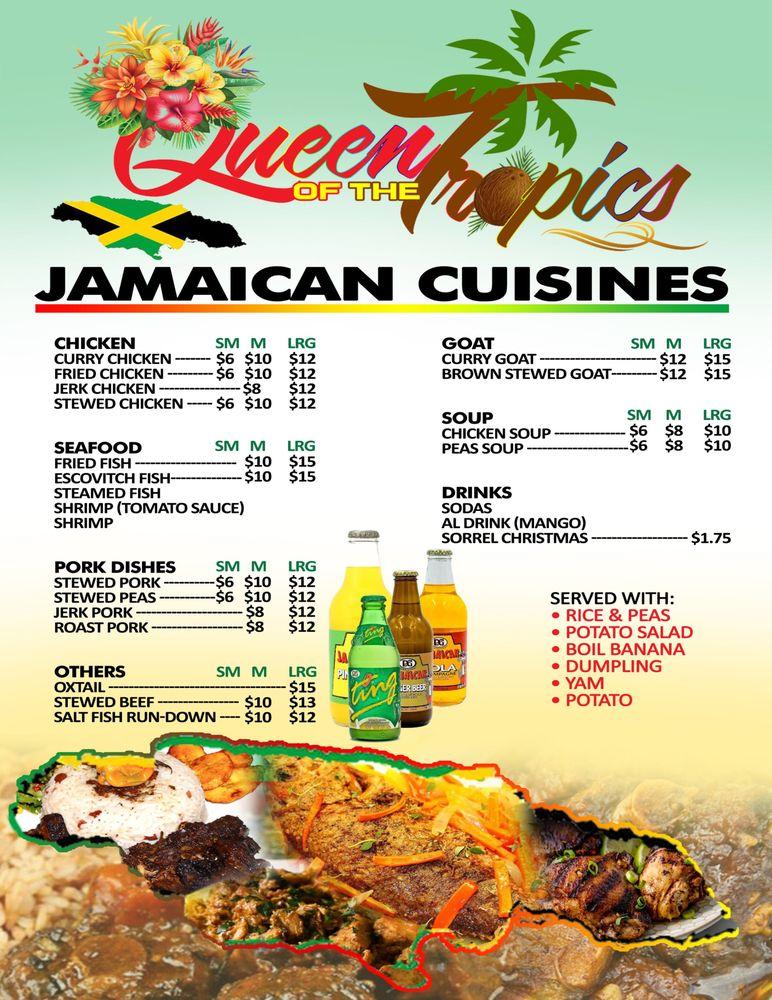 Menu at Queen Of The Tropics Restaurant, Phillipsburg