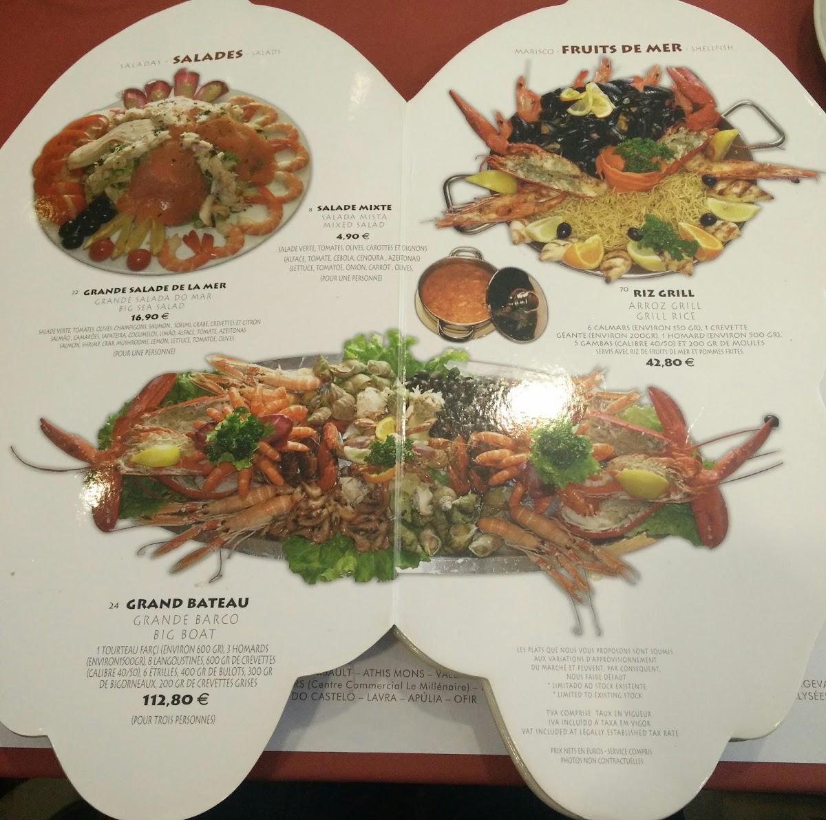 Menu at Restaurant Pedra Alta, Moissy-Cramayel