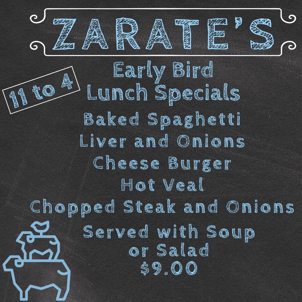 Menu at Zarates Family Restaurant, Englewood