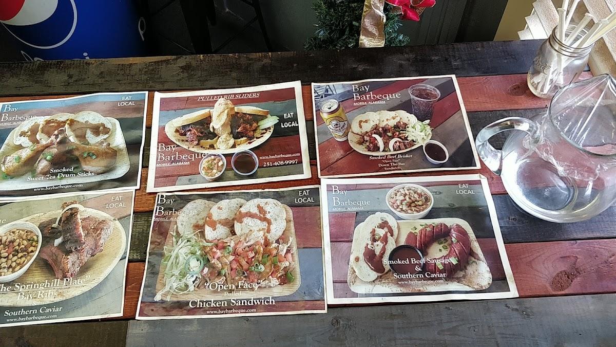 Menu at Bay Barbeque, Mobile