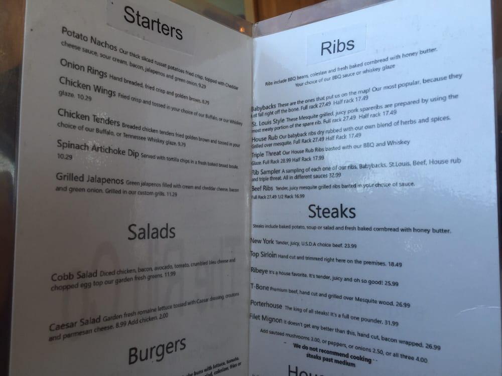 Menu at The Rib Co BBQ, Twentynine Palms
