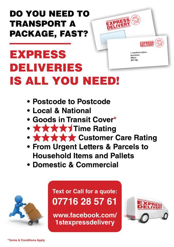 Express Delivery in Blackburn