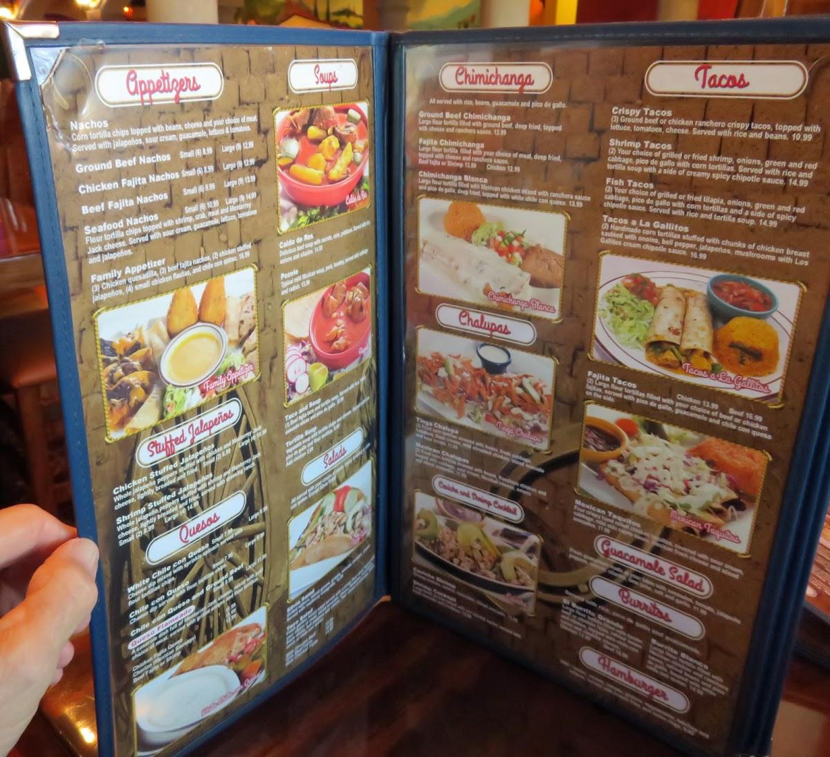 Menu at Los Gallitos restaurant, Houston, Murphy Rd