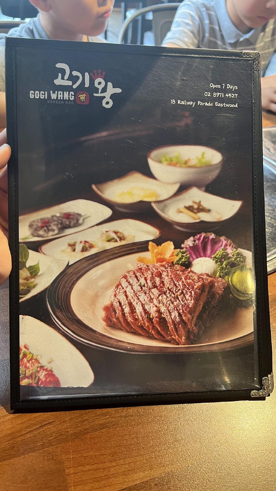 Menu at Gogi Wang Eastwood restaurant, Eastwood