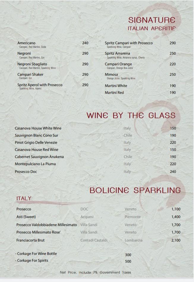 Menu at VIVA Rooftop and Restaurant, Phuket