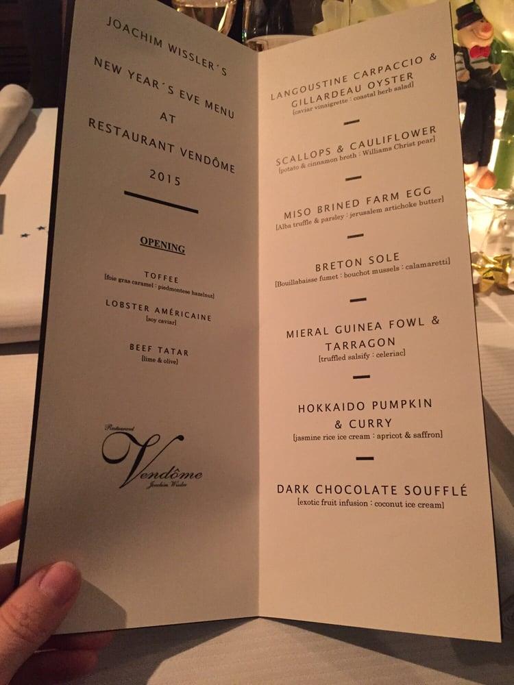 Speisekarte von Restaurant Vendôme, Bergisch Gladbach