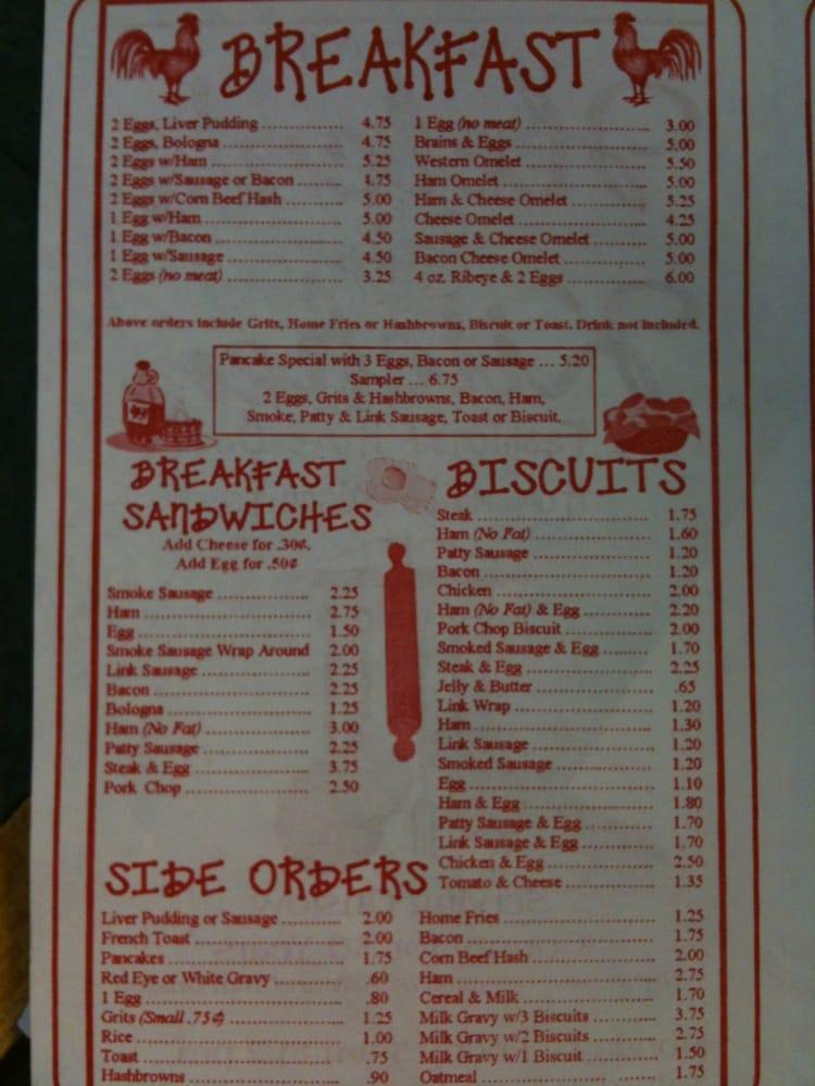 Menu at Helen's Kitchen restaurant, Jacksonville