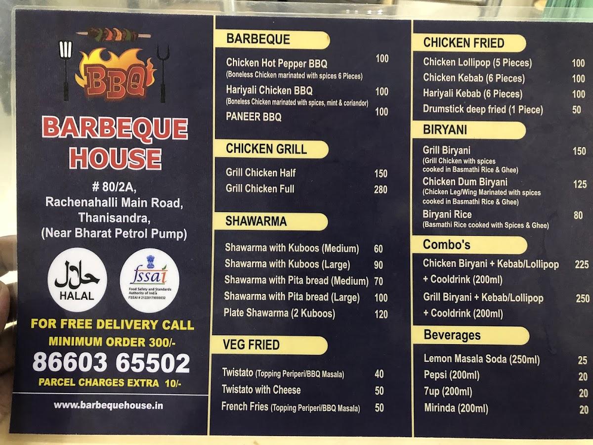 Menu at Al-Lazeez BARBEQUE HOUSE, Bengaluru, Barbeque House # 80/2A ...