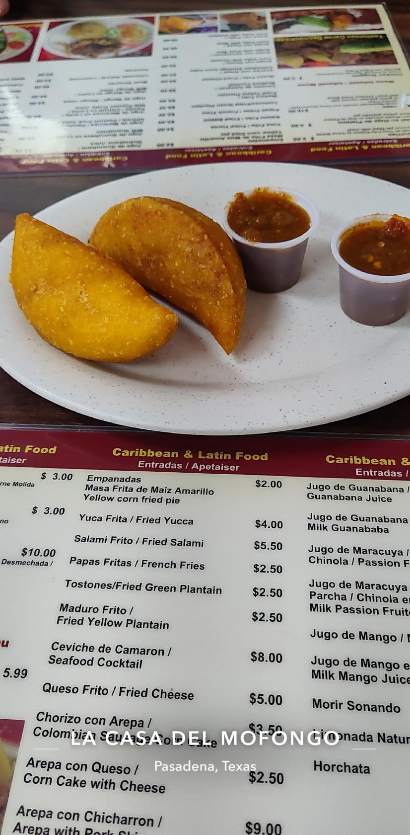 Menu at La Casa Del Mofongo restaurant, Houston, 125 E Edgebrook Dr suite c