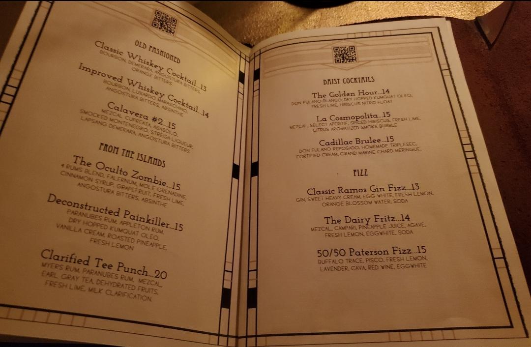 Menu at Oculto 477 pub & bar, San Diego