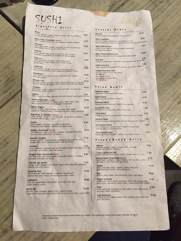 Menu at Domo Café restaurant, Fort Walton Beach, Hurlburt Rd