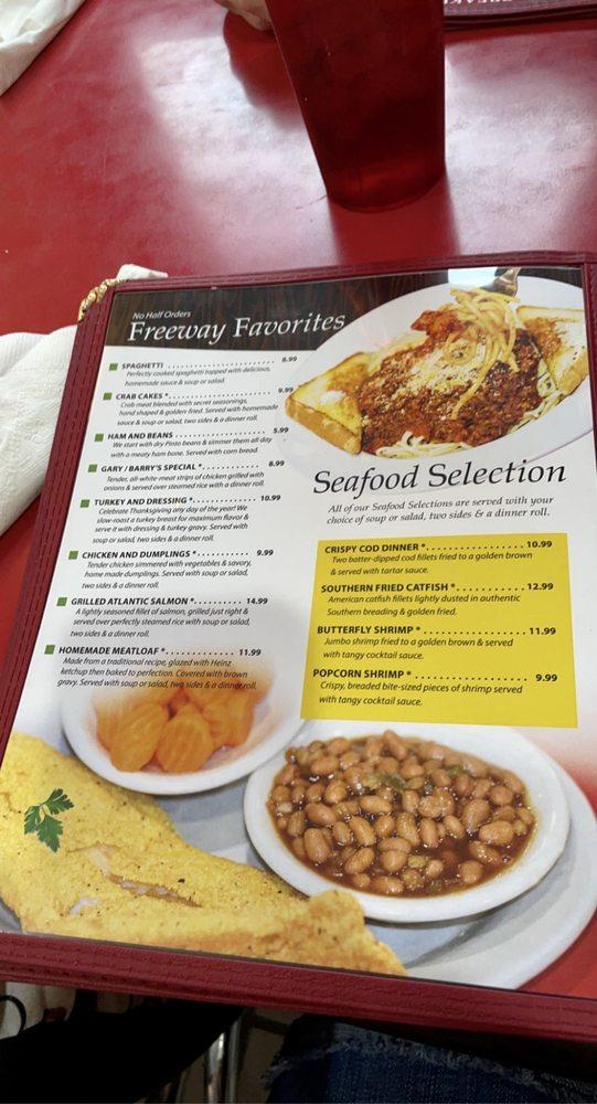 Menu at Freeway Cafe #2, Tulsa, E 3rd St
