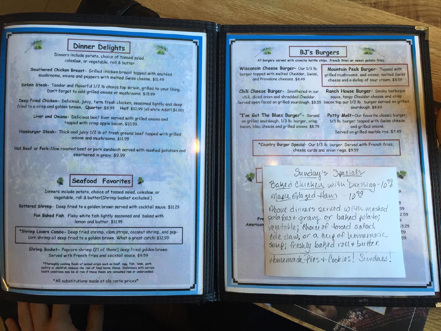 Menu at Abby Cafe, Abbotsford, 206 E Spruce St