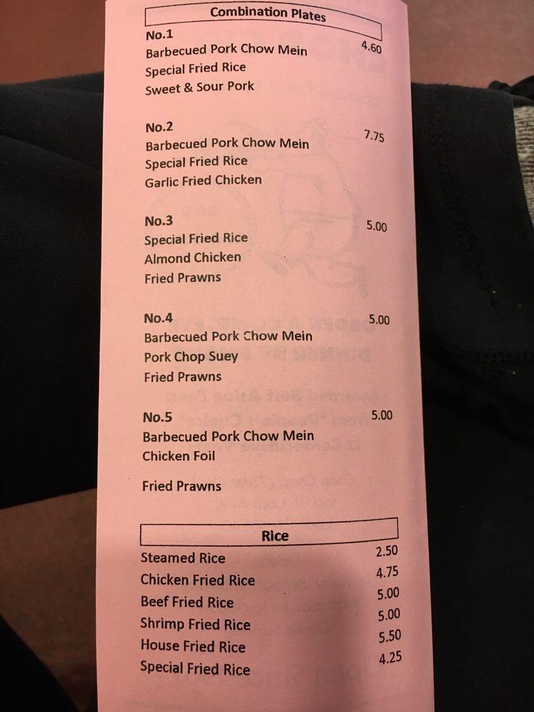 Menu at Chop Chop restaurant, Lodi