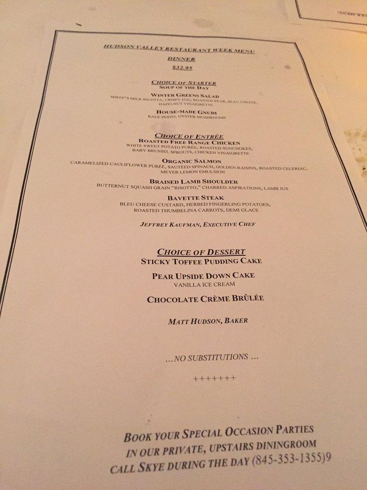 Carta del pub y bar Hudson House, Nyack
