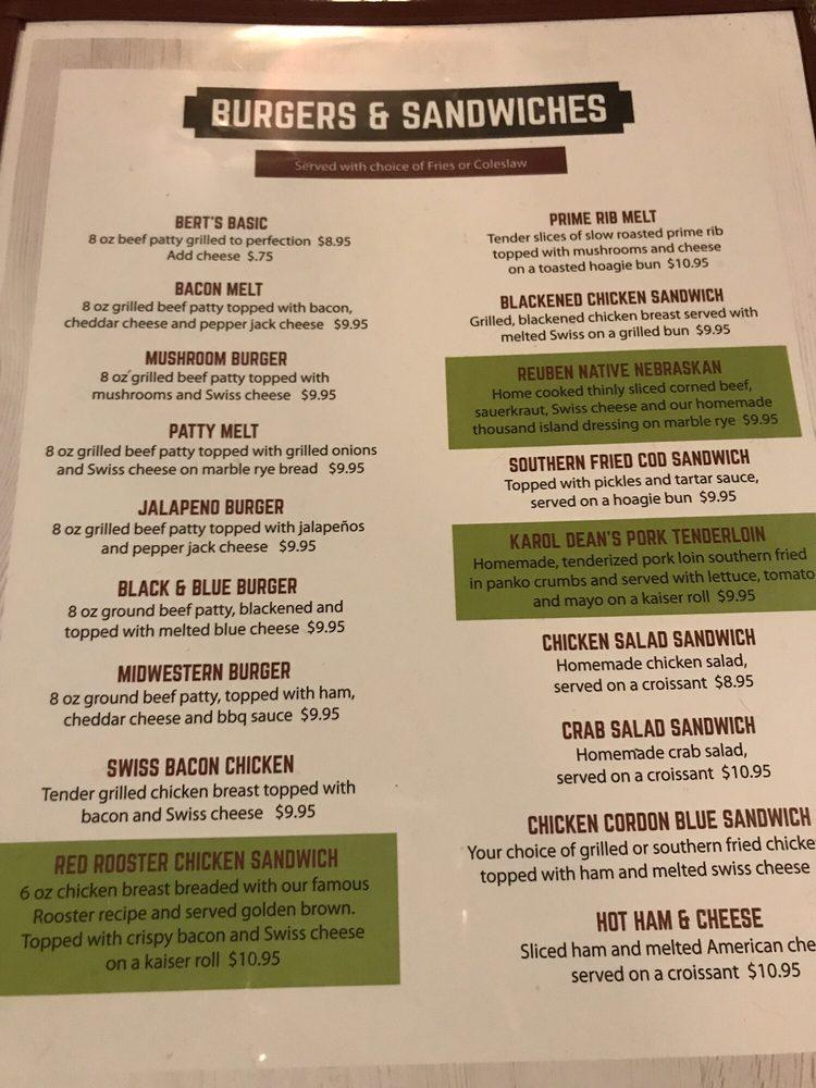 Menu at Legends Bar & Grill, Beatrice