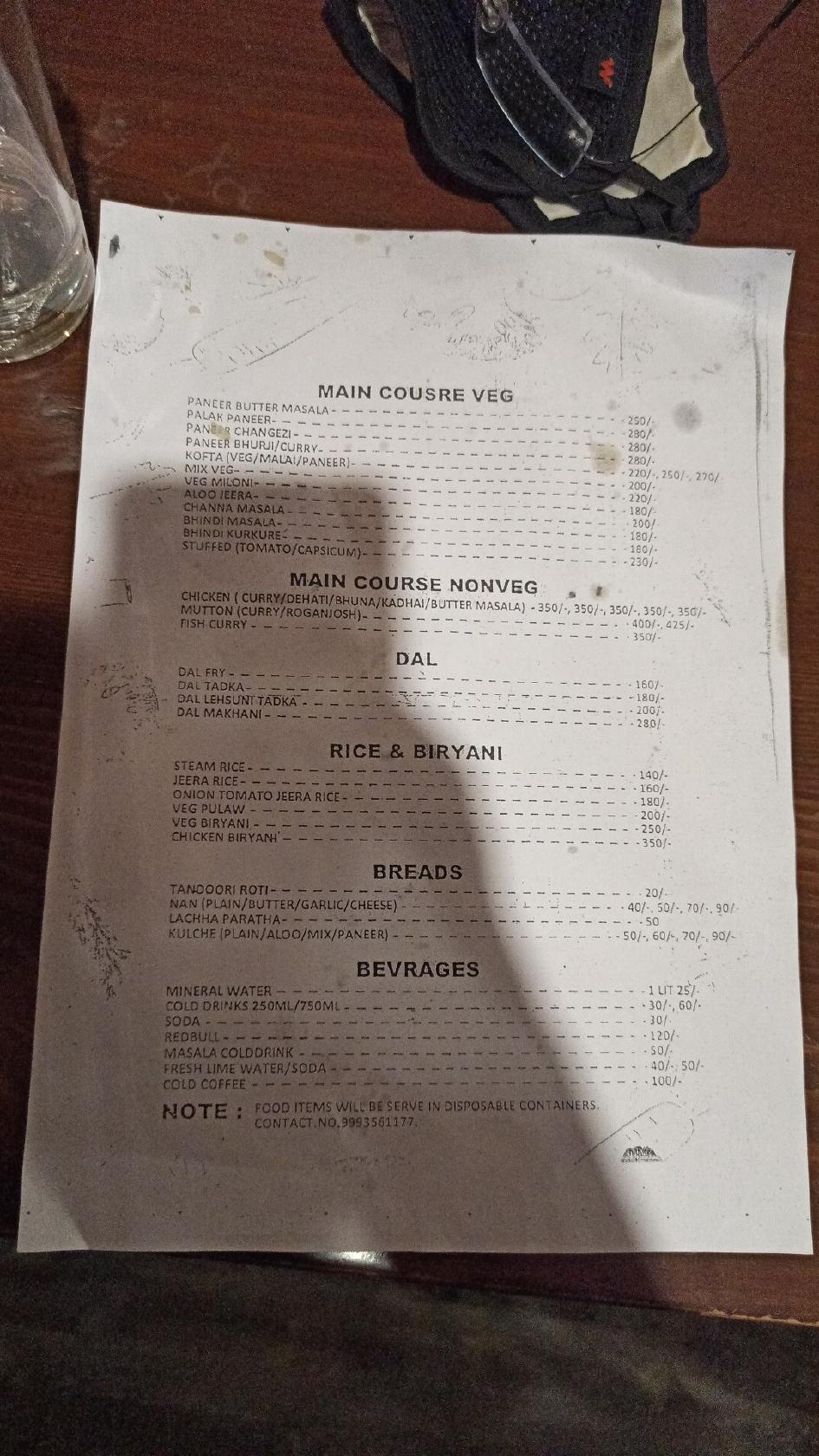 Menu at Namak The Multi Cuisine Restaurant, Raipur, Namak The Multi ...
